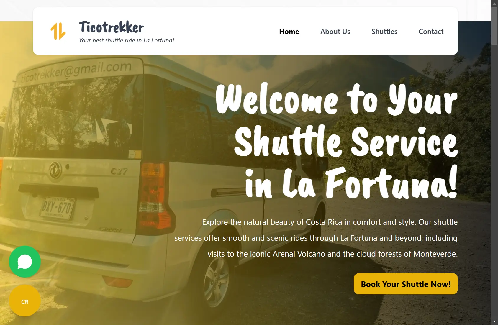 Shuttle Services in La Fortuna, Costa Rica